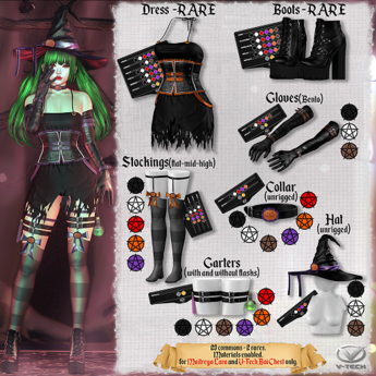 Second Life Marketplace - [V-Tech]Wicked Witch Garters[White]
